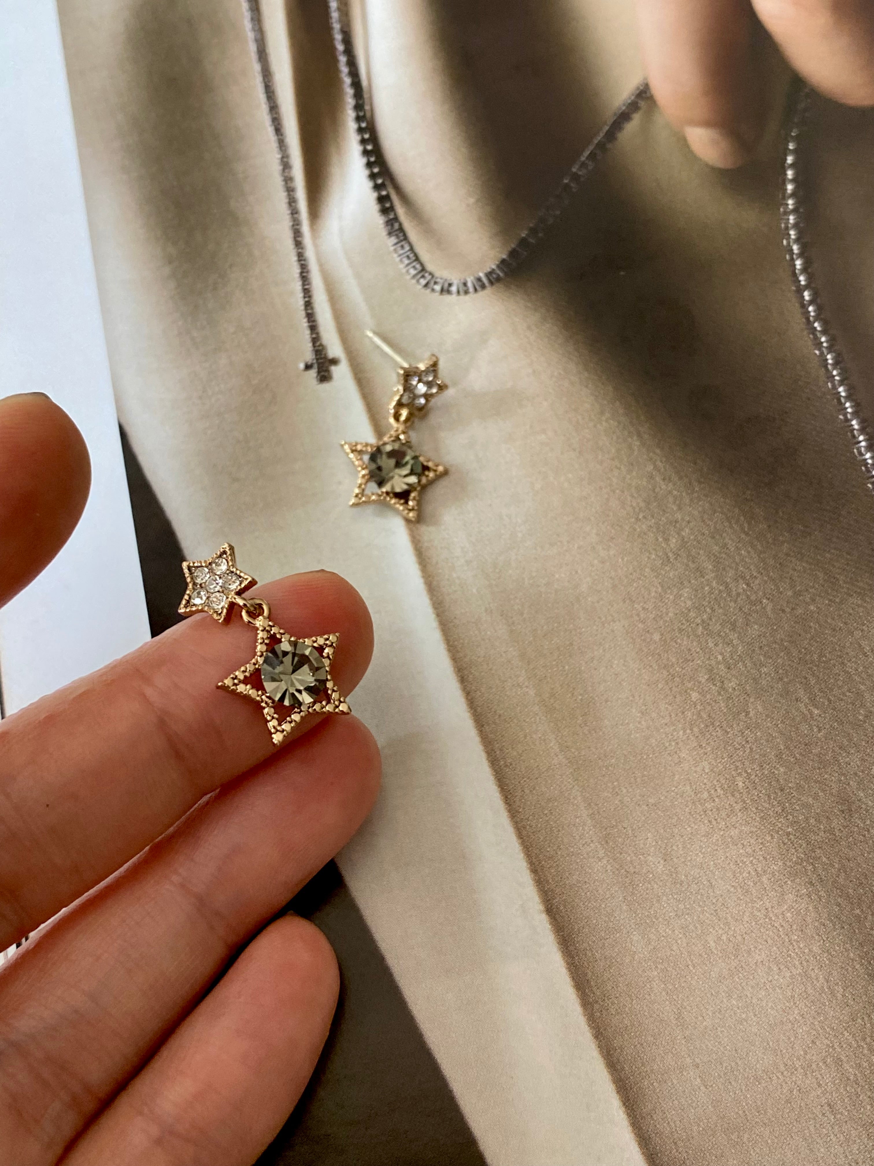 Crystal Star Drop Stud Earrings (3 colours) – Lilio Jewelry